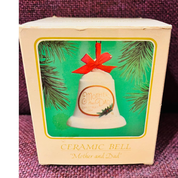 Hallmark | Holiday | Hallmark Ceramic Bell Dated 984 Mother And Dad ...